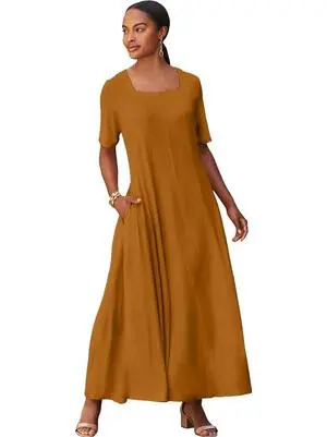 JESSICA LONDON Square Neck Maxi Dress - Clove