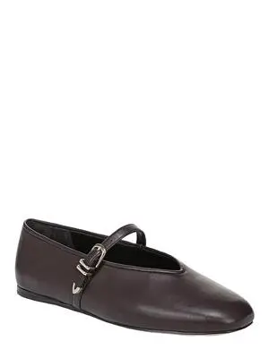 FAVORITE DAUGHTER Margot Mary Jane Flat - Chocolate