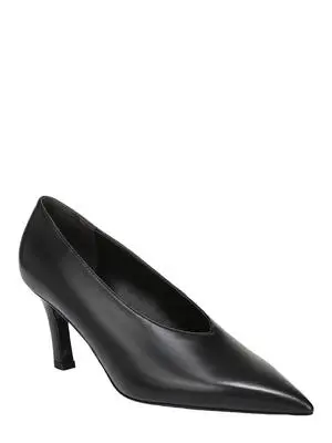 FAVORITE DAUGHTER Kenna Pointed-toe Leather Pumps - Black