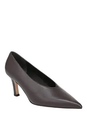 FAVORITE DAUGHTER Kenna Pointed-toe Leather Pumps - Chocolate Brown Nappa Leather