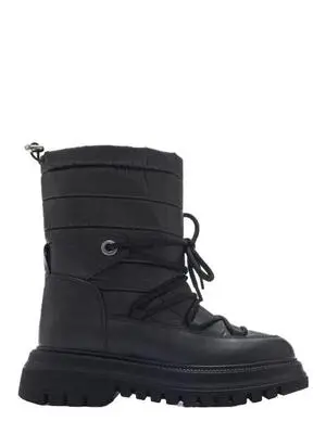 PROLOGUE SHOES Weld Snow Boots - Black Faux Leather