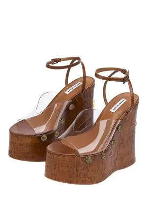 NAKED WOLFE Naked Wolfe Tiger-Lilly Wedge Clog Heels
