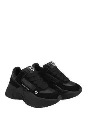 NAKED WOLFE Temple Leather Sneaker - Black