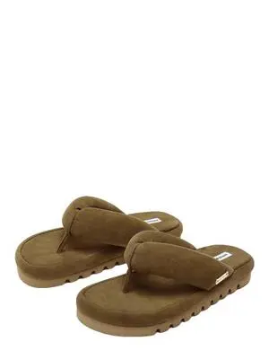 NAKED WOLFE Hilary Platform Slip-on Sandals - Tan