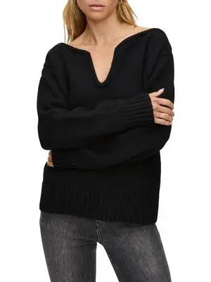 ALIGNE Dominique Wide Neck Sweater - Black