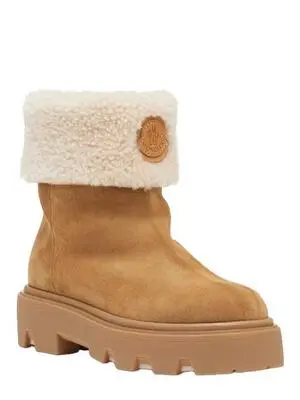 Moncler Aurea Genuine Shearling Bootie - Antique Bronze