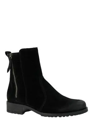 Paul Green Cheyenne Faux Fur Lined Bootie Black Soft Suede