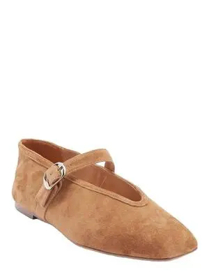 TONY BIANCO Bobbi Mary Jane Flat - Taupe Suede