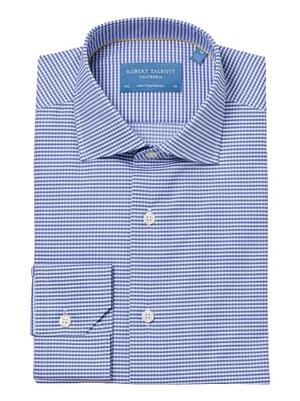 Robert Talbott Reynolds Contemporary Check Twill Shirt Navy