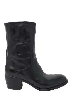 MADISON MAISON Leather Mid-calf Boots - Black