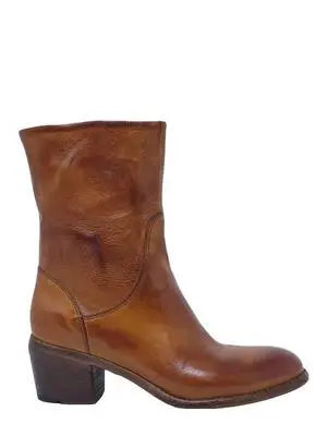 MADISON MAISON Leather Mid-calf Boots - Brown