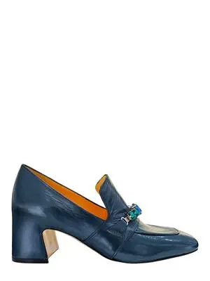 MADISON MAISON Heel Jewel Loafer - Navy