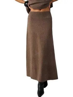 WEWOREWHAT A-Line Midi Sweater Skirt
