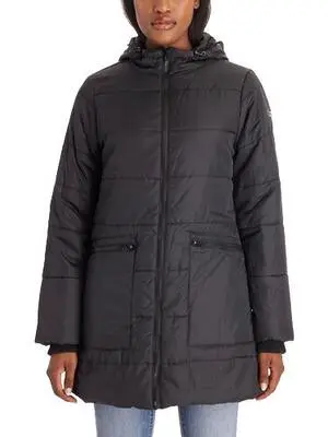 MODERN ETERNITY Gianna 3-in-1 Maternity Hybrid Puffer Jacket Black