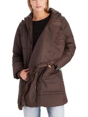MODERN ETERNITY Gianna 3-in-1 Maternity Hybrid Puffer Jacket Dark Chocolate