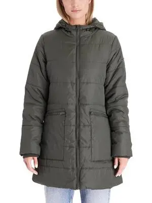 MODERN ETERNITY Gianna 3-in-1 Maternity Hybrid Puffer Jacket Khaki Green