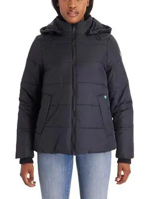 MODERN ETERNITY Leia 3-in-1 Bomber Maternity Puffer Jacket - Black