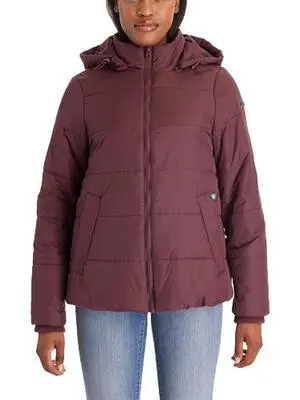 MODERN ETERNITY Leia 3-in-1 Bomber Maternity Puffer Jacket - Burgundy