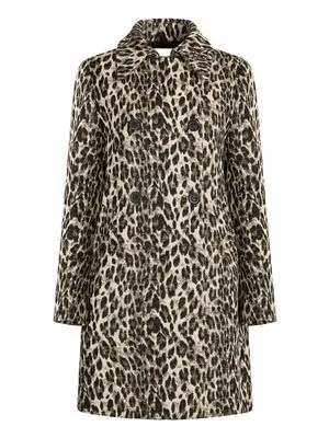 CALLAS MILANO Perry Animal Jacquard Coat - Natural Multi