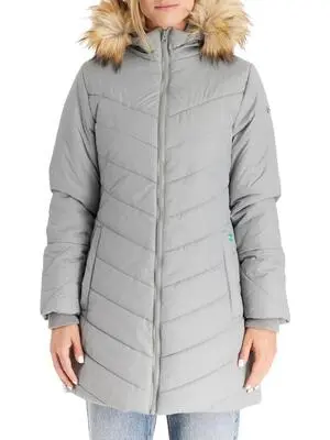 MODERN ETERNITY Faux Fur Trim Convertible Puffer Jacket - Graphite
