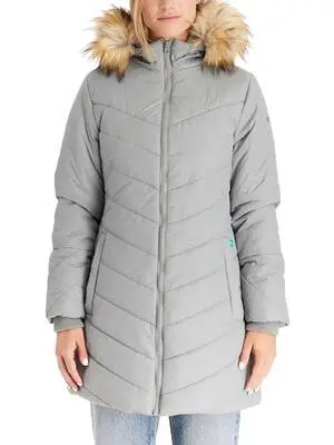 MODERN ETERNITY 3-in-1 Maternity Coat With Removable Panel - Light Graphite