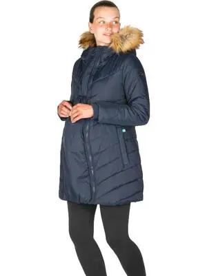 MODERN ETERNITY 3-in-1 Maternity Coat With Removable Panel - Navy