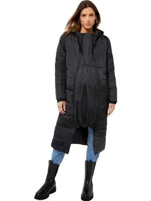 MODERN ETERNITY Penelope 3-in-1 Long Puffer Maternity Coat - Black