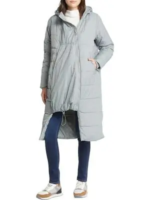 MODERN ETERNITY 3-in-1 Quilted Waterproof Maternity Puffer Coat - Graphite