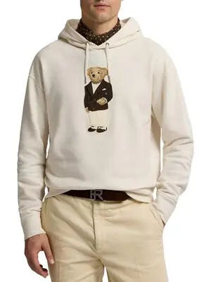 Ralph Lauren Bear Appliqué Cotton And Cashmere Hoodie - Classic Cream