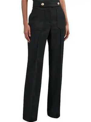 REISS Lily Wide-leg Pants - Black