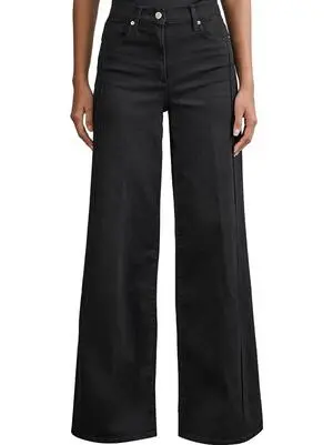 REISS Heather Wide-leg Jeans - Black