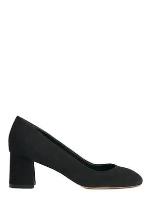 Marion Parke Block Heel Pump 60 Suede - Black