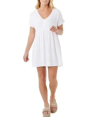 Rip Curl Premium Surf Cotton Gauze Babydoll Dress - White