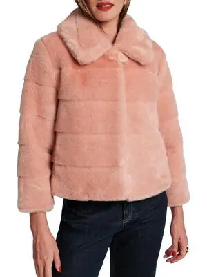 FRANCES VALENTINE Babe Faux Fur Jacket Light Pink