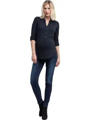 NOM MATERNITY Amelie Maternity & Nursing Top - Black