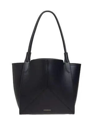 Victoria Beckham Small Victoria Leather Tote Navy