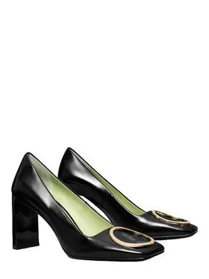 Tory Burch Ring Leather Pumps - Perfect Black/gold