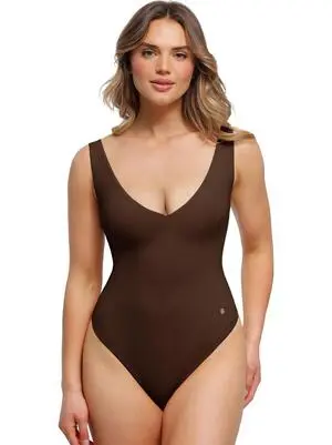 POPILUSH Cloud-touch All-in-one Shaping Bodysuit - Deep Coffee