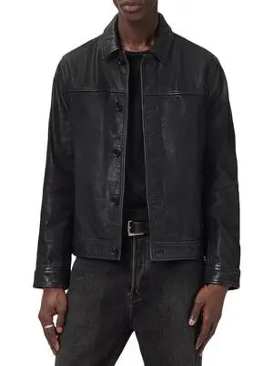 ALLSAINTS Nates Leather Jacket - Black