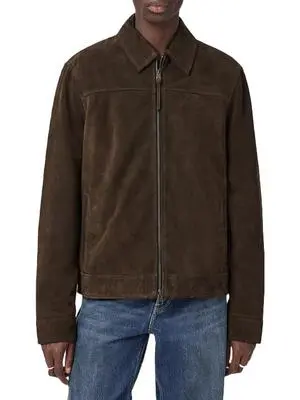 ALLSAINTS Rhone Suede Jacket - Cocoa Brown