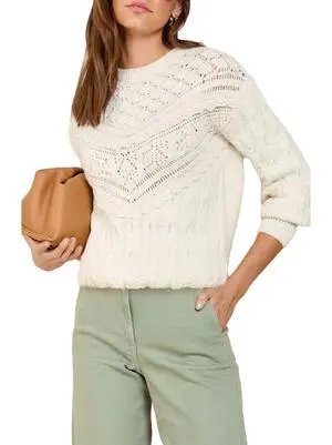 FRIENDS LIKE THESE Pointelle Stitch Sweater - Neutral