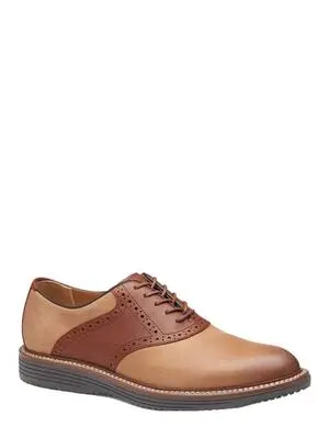 Johnston & Murphy Upton Saddle Shoe Tan Oiled/tan Full Grain