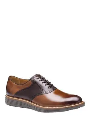 Johnston & Murphy Upton Saddle Shoe Tan/mahogany Full Grain