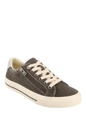 TAOS Z-soul Platform Sneakers - Graphite/light Grey Canvas