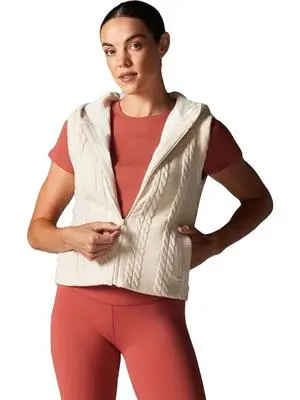TAVI Cable Knit Sweater Vest - Oat