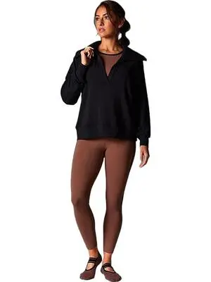 TAVI Cozy Collared Sweatshirt Ebony