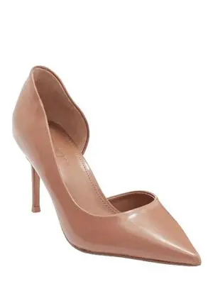Steve Madden Nula Pointed Toe D'Orsay Pumps Mocha Leather
