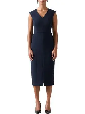 LK BENNETT Audrey Sleeveless Sheath Dress - Navy