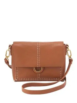 Hobo Austin Flap Leather Crossbody Bag - Warm Honey