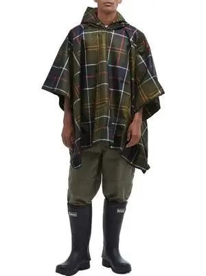 Barbour Tartan Showerproof Packable Poncho - Classic Tartan
